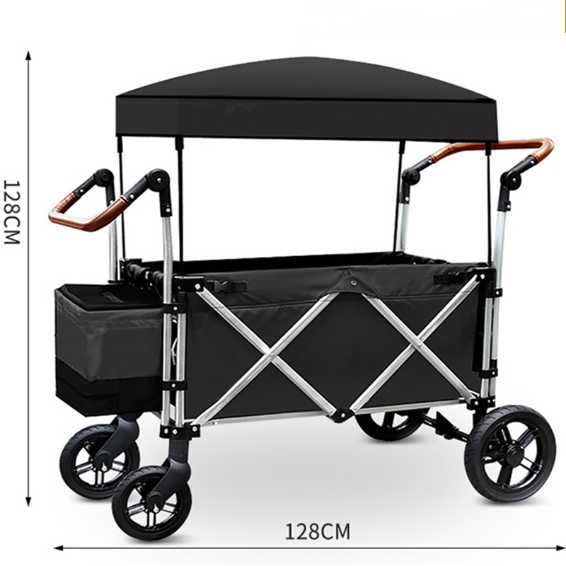 Collapsible Folding Wagon Cart With Canopy